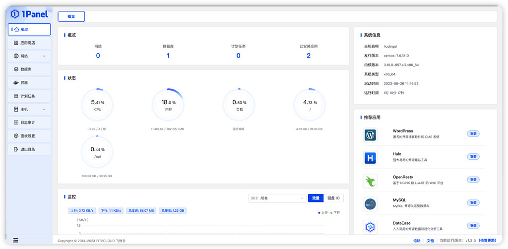 通过 1Panel 快速安装 DataEase - DataEase - 社区论坛 - FIT2CLOUD 飞致云