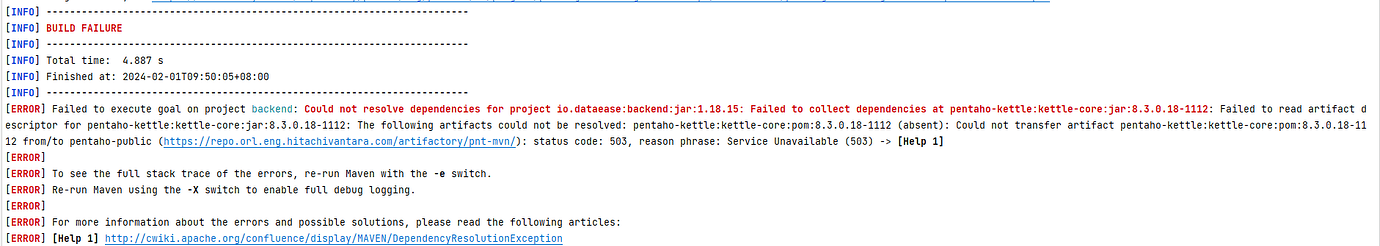 dataease backend 编译失败，pentaho-public仓库不可用 - DataEase - 社区论坛 - FIT2CLOUD 飞致云