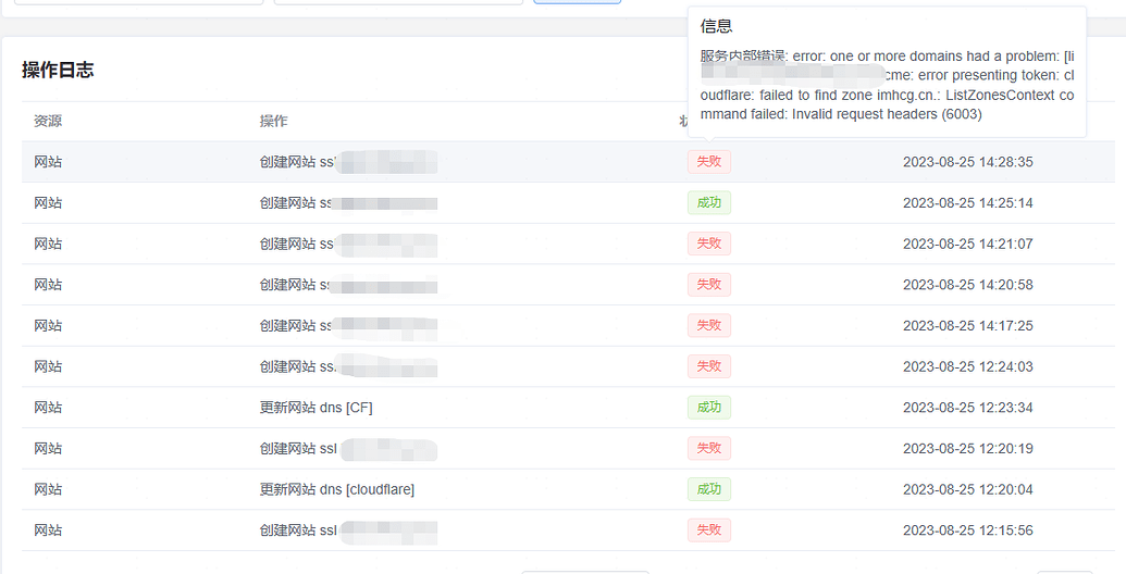 无法使用Cloudflare账户用DNS的方式自动续签证书 - 1Panel - 社区论坛 - FIT2CLOUD 飞致云