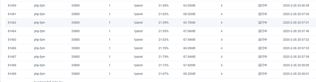 PHP-fpm占用大量资源 - 1Panel - 社区论坛 - FIT2CLOUD 飞致云