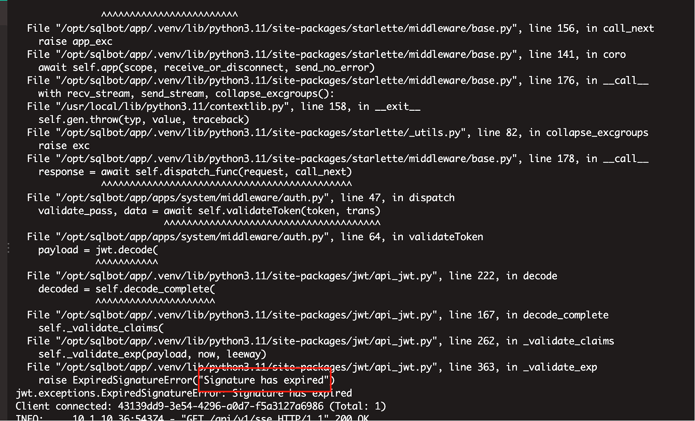 SQLBot 登录页面报错Signature has expired - SQLBot - 社区论坛 - FIT2CLOUD 飞致云