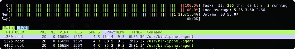 V2 版本 Agent 服务 CPU 占用极高 - 1Panel - 社区论坛 - FIT2CLOUD 飞致云