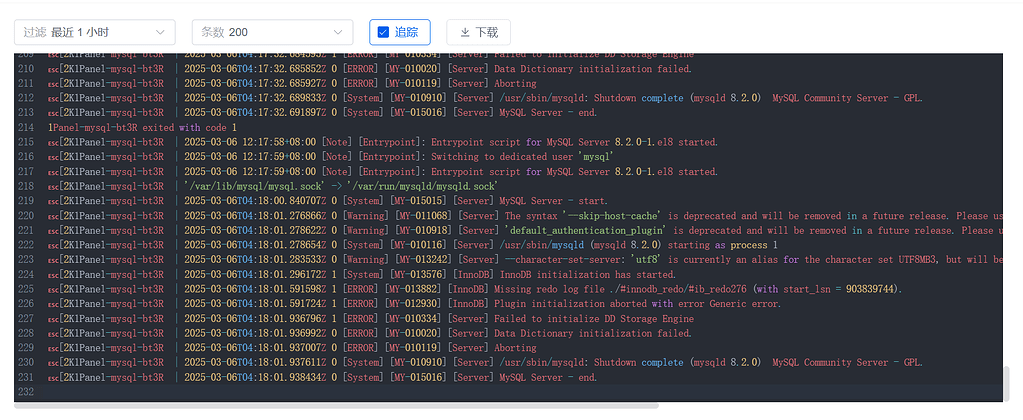 服务内部错误: OCI runtime exec failed: exec failed: unable to start container process: error executing ...