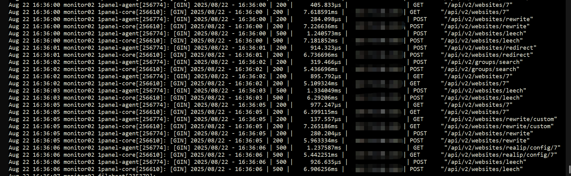 OpenResty部分接口报500 Internal Server Error - 1Panel - 社区论坛 - FIT2CLOUD 飞致云